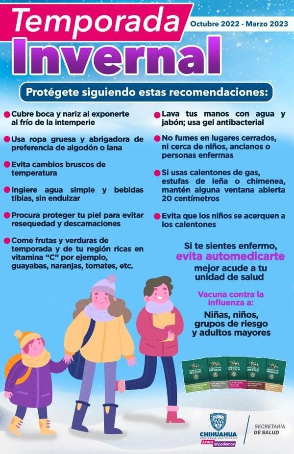 Emite Secretaría De Salud Acciones Preventivas Para Esta Temporada