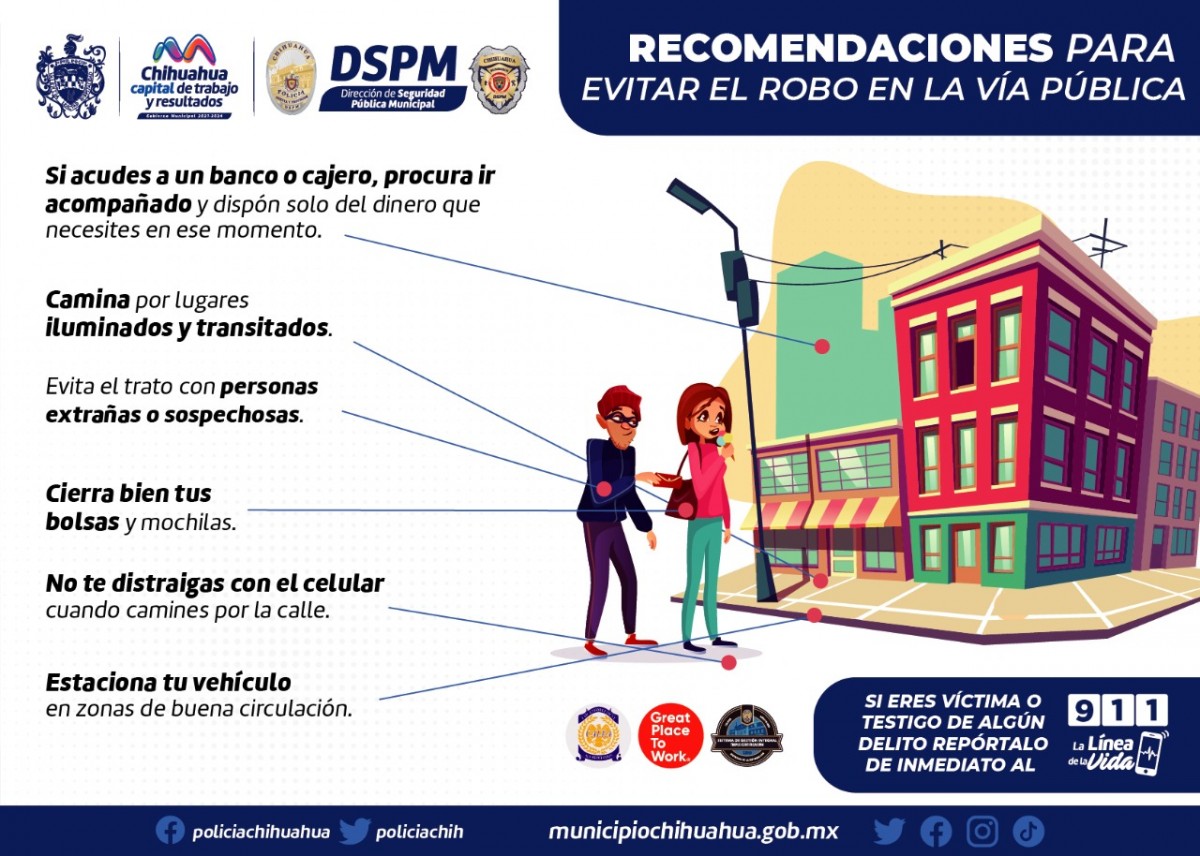 Emite Policía Municipal Recomendaciones Para Evitar Robos En Vía